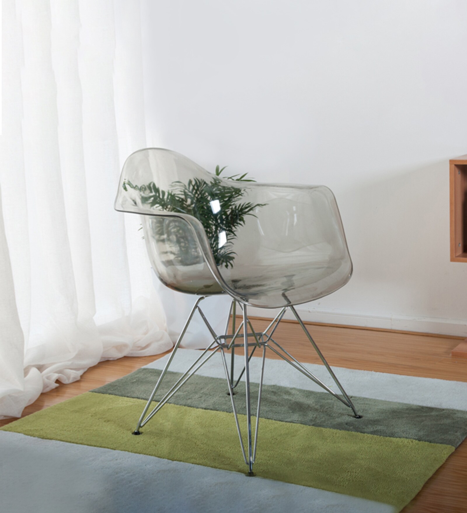 Buy Crystal Plastic Iconic Chair in Translucent Colour at 63% OFF by ...