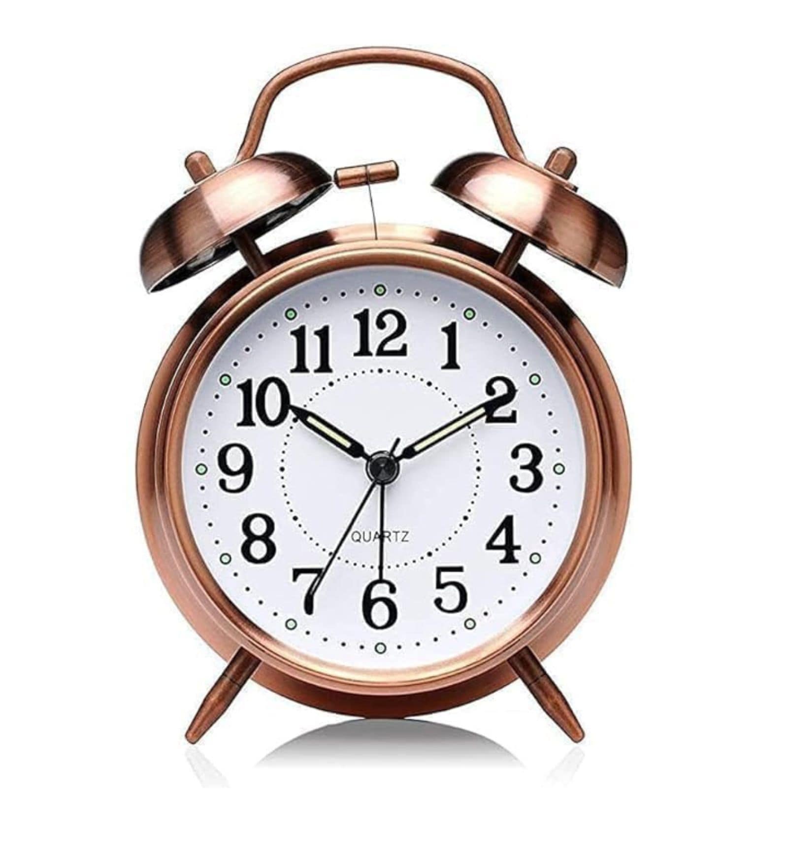 Buy Vintage Twin Bell Analog Display Table Alarm Clock with Backlight ...