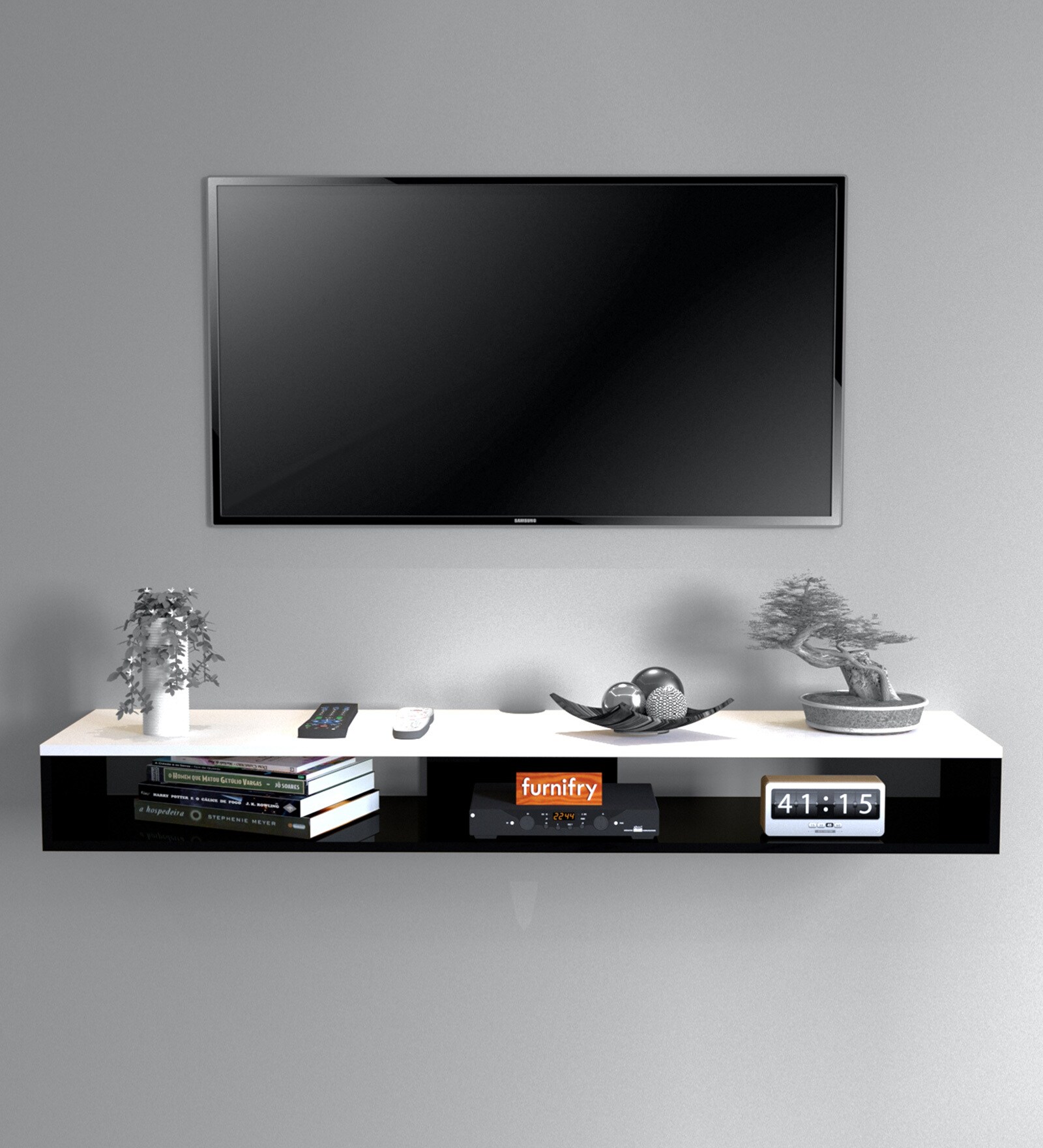 Buy Vision TV Unit in Black & White Finish at 5% OFF by Furnifry ...