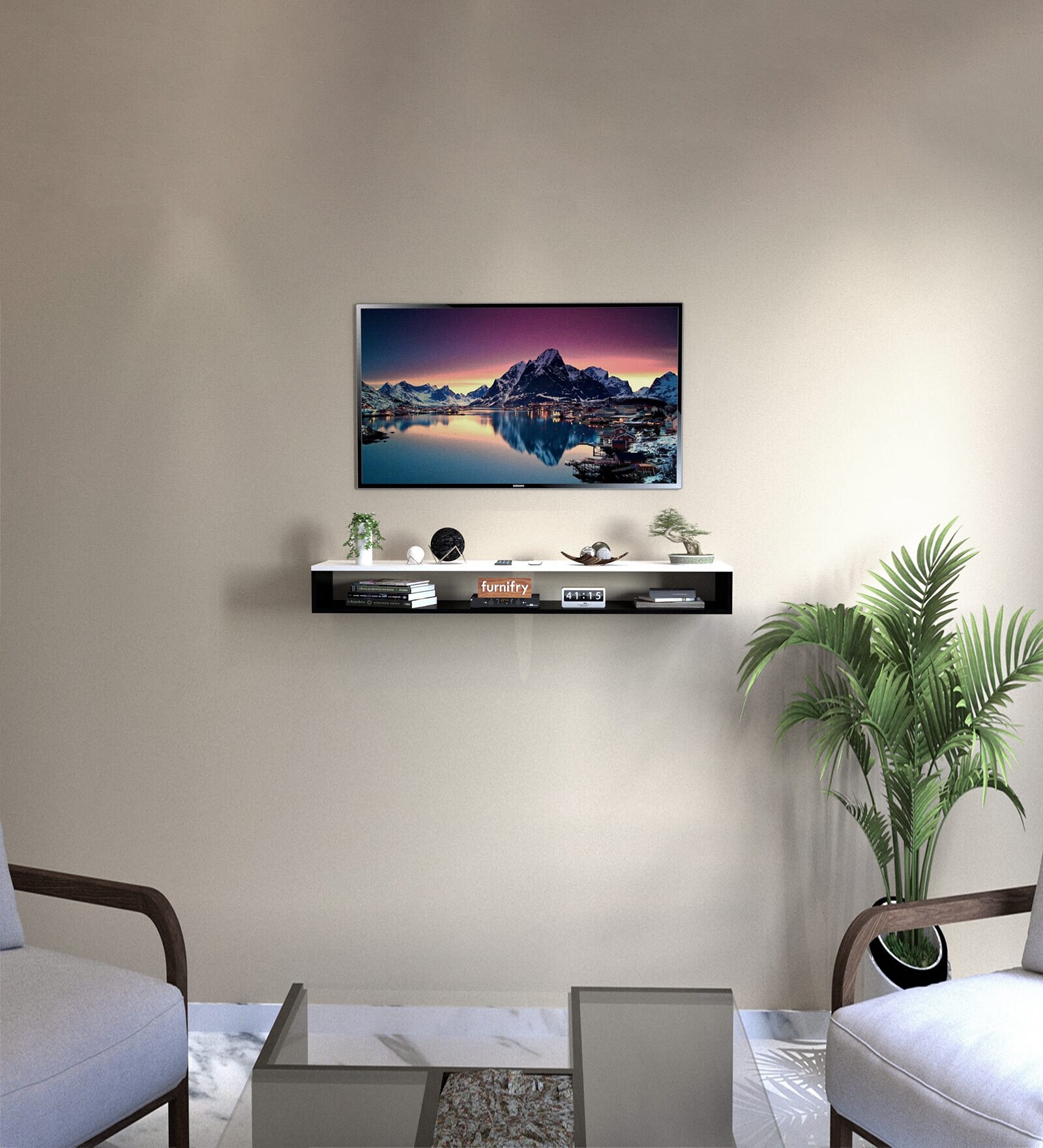 Buy Vision TV Unit in Black & White Finish for TVs up to 43\ at 100% ...