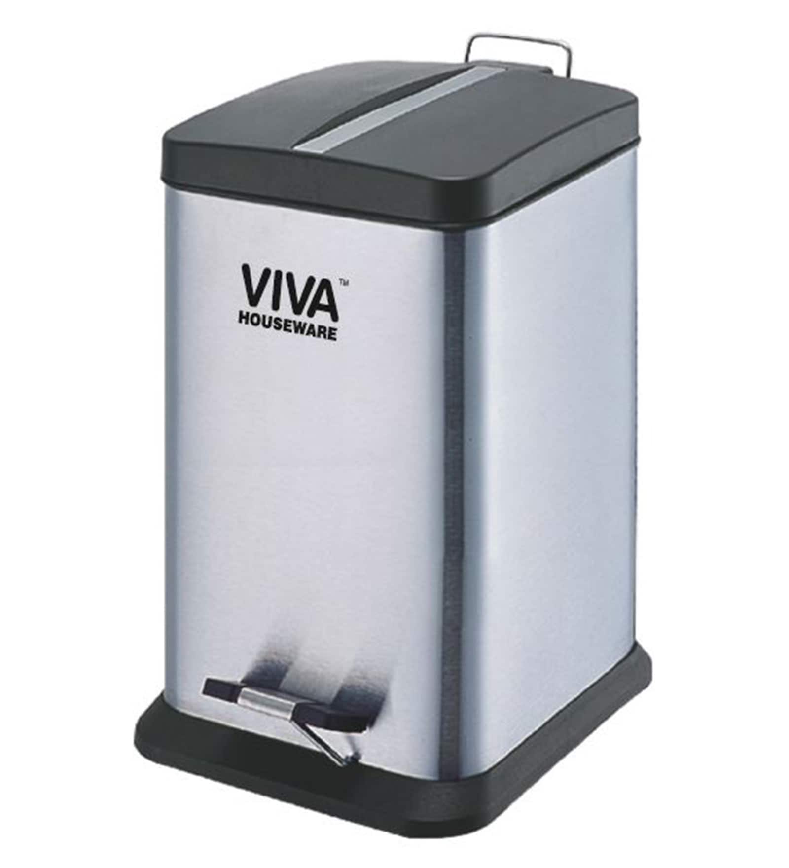 Buy Viva Steel Peddled Square Dustbin ,6000 ML Online - Hot Priced ...