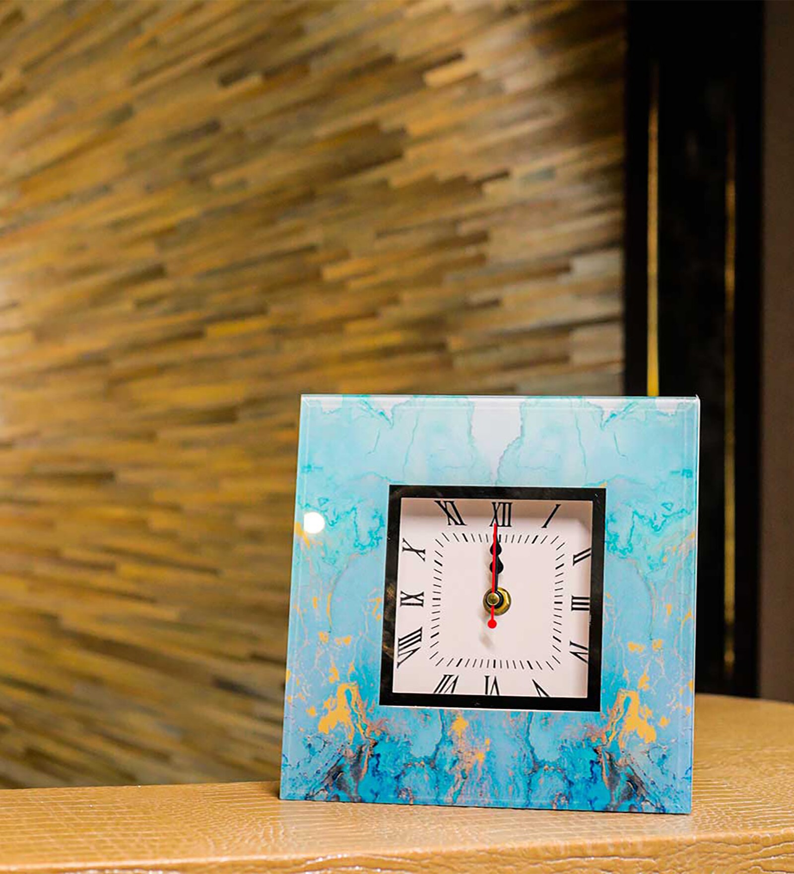 Buy Vivante Multicolour Engineered Wood & Glass Table Clock at 20% OFF ...