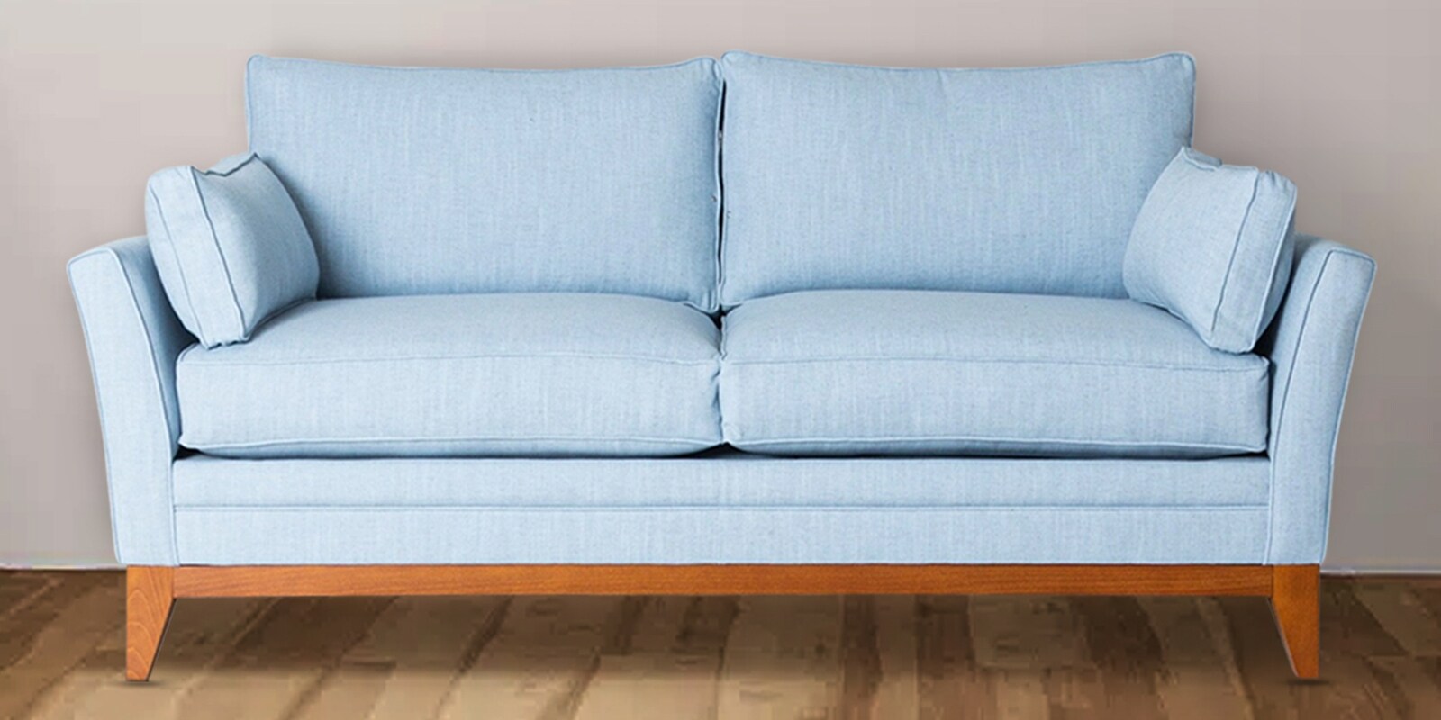 Buy Vian Fabric 3 Seater Sofa In Aqua Blue Colour at 30% OFF by Perfect ...