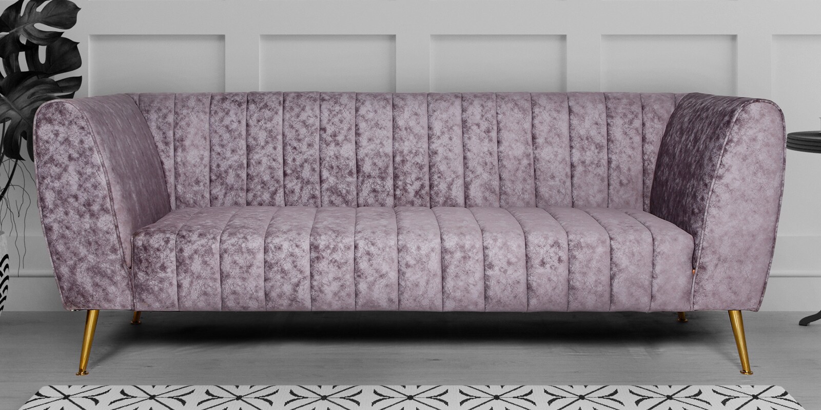 Buy Vionna 3 Seater Sofa in Violet Colour at 26% OFF by Vittoria ...