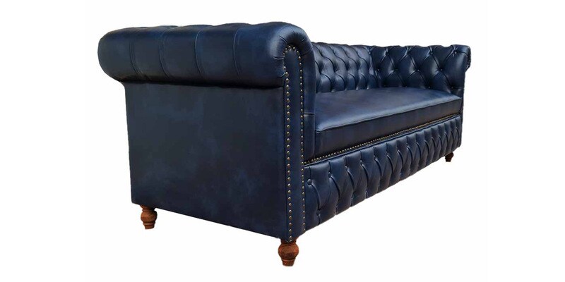 Blue Leather Chesterfield Sofa Uk | Cabinets Matttroy