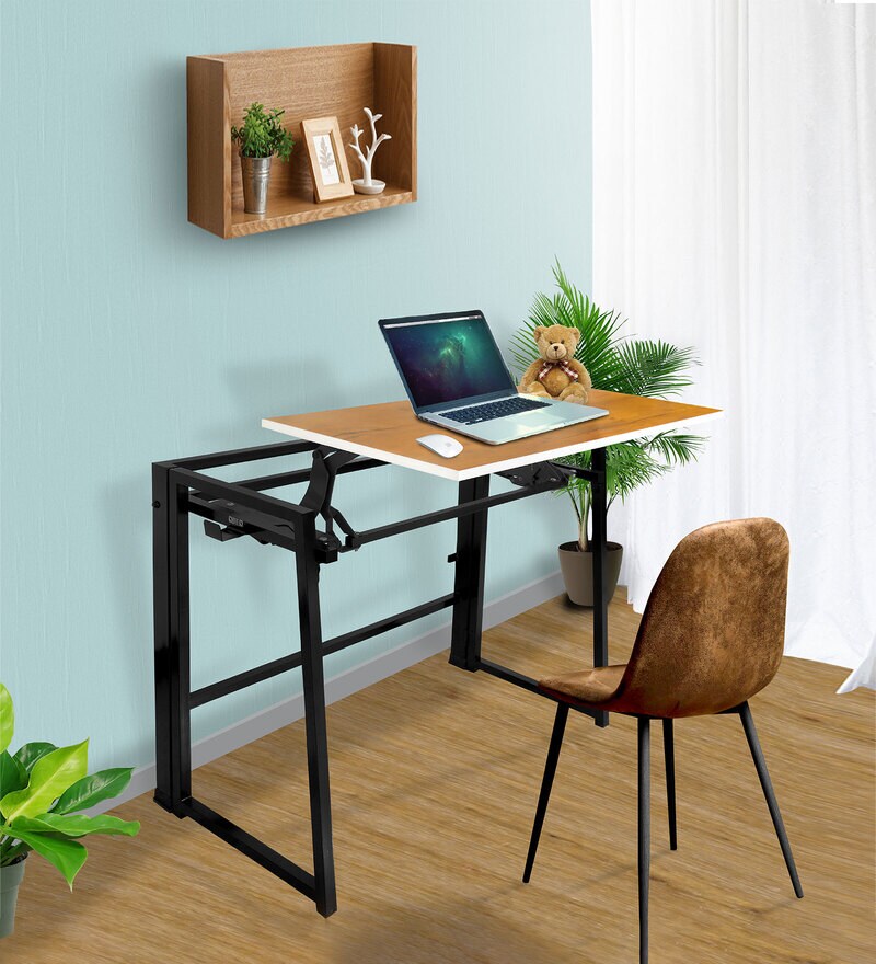 Buy Vincent Height Adjustable Study Table in Black Finish by Annam-Dec ...