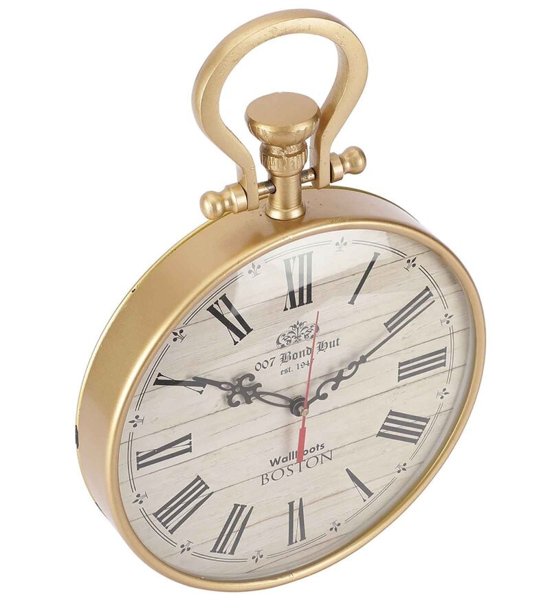 Buy Vintage Boston Brown Metal Wall Clock\byEximDecor Online - Vintage ...