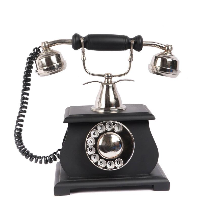 Buy Vintage Style Nickel Coated Brass & Wood Dummy Retro Telephone by ...