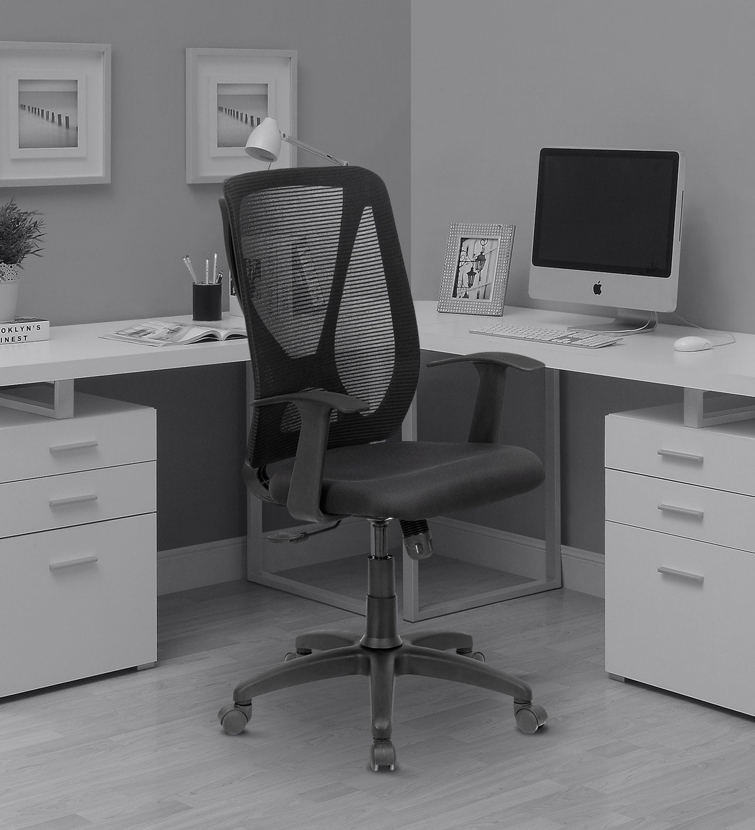 Buy Volga Medium Back Ergonomic Chair in Black Colour at 44% OFF by ...