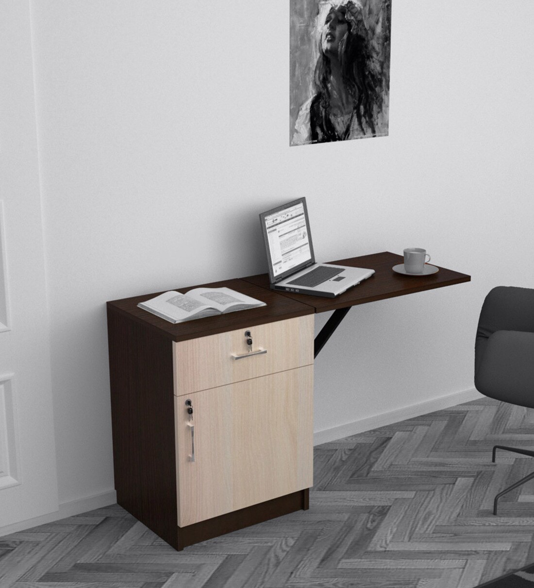 Buy Voyager Writing table in African oak Finish at 25% OFF by Hoffice ...