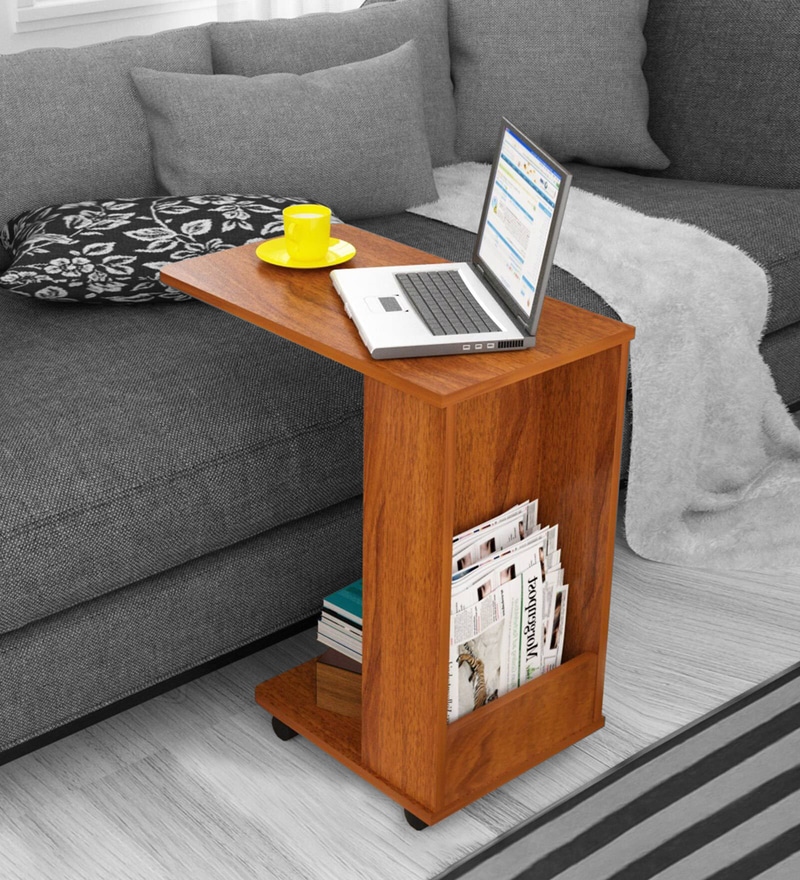 Buy Voyager C-Shape End Table in Brazilian Walnut Finish by Hoffice Online - C Shaped Tables - C ...