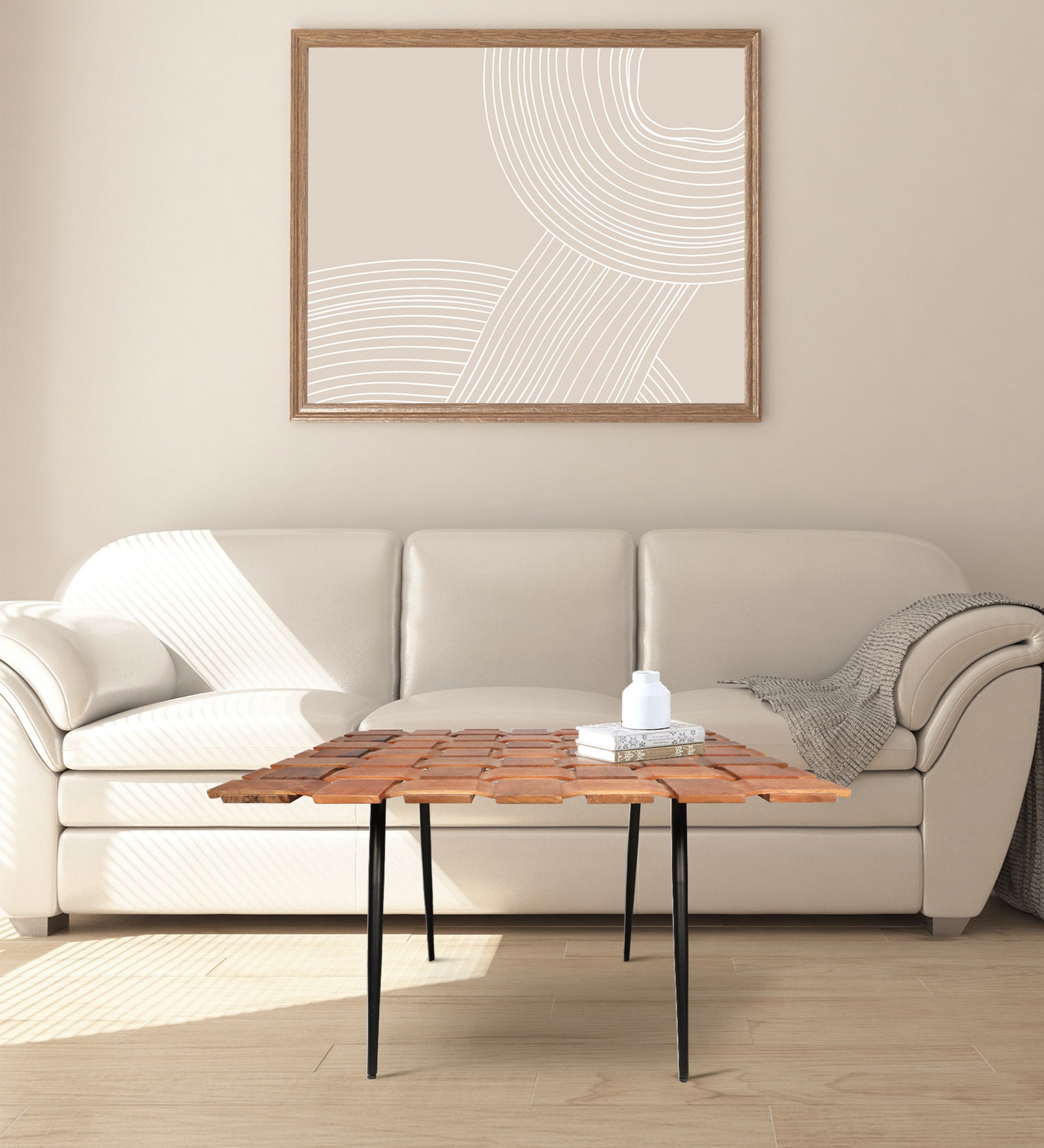 Buy Vyut Weaved Solid Wood Coffee Table In Walnut Finish at 17% OFF by ...