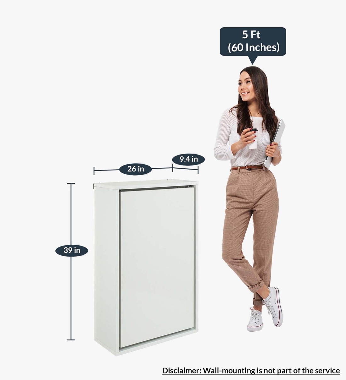 Buy Wall Mounted Table in White Finish Online - Wall Mounted Tables ...