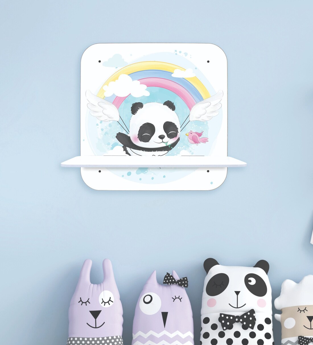 Buy Panda Multicolour Engineered Wood Wall Shelf at 18% OFF by Random ...