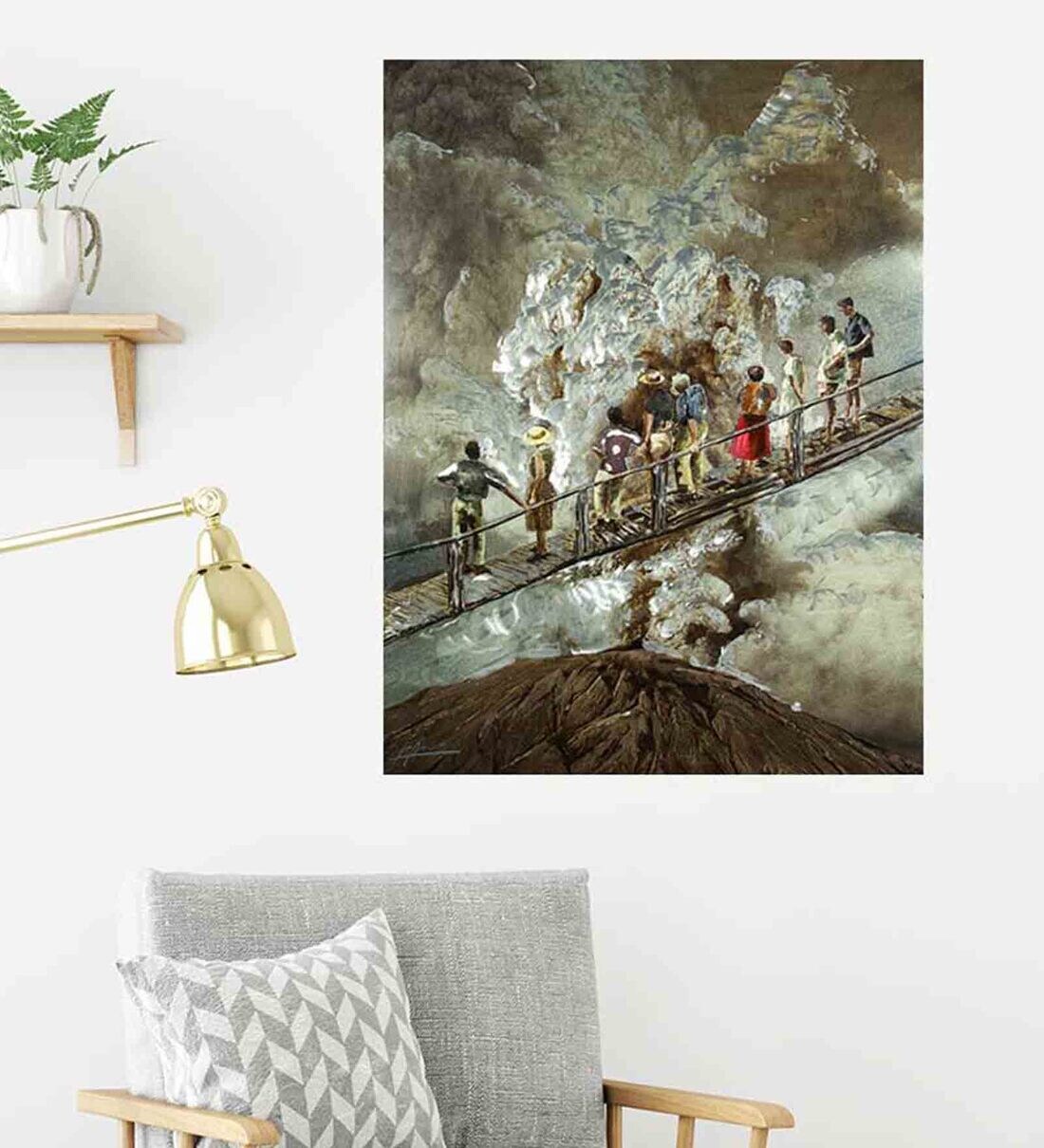 Buy Wave & People Original Painting On Metal Sheet By All Home Living ...