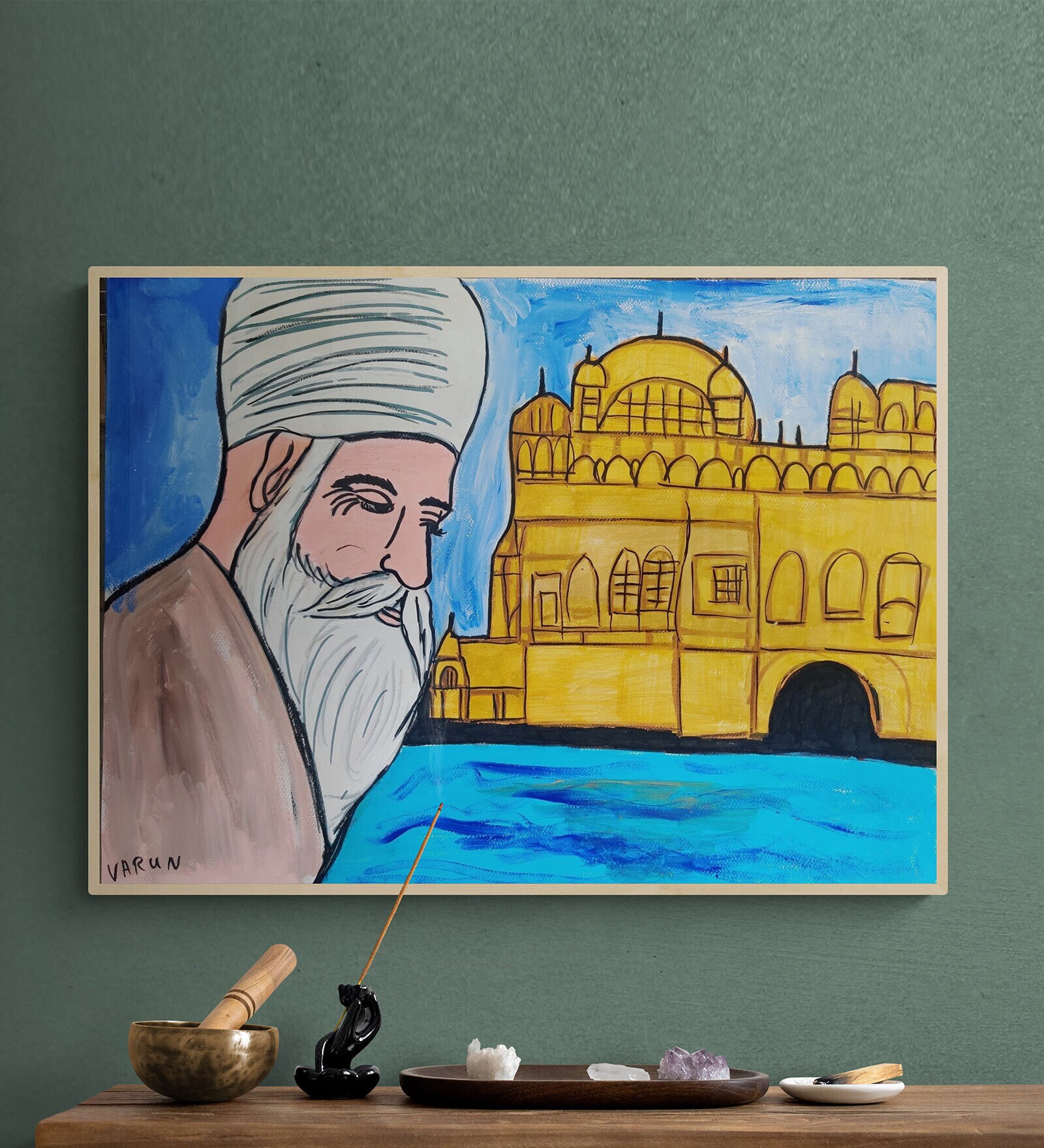 Buy Waheguru Handmade Acrylic On Unframed Canvas Painting at 10% OFF by ...