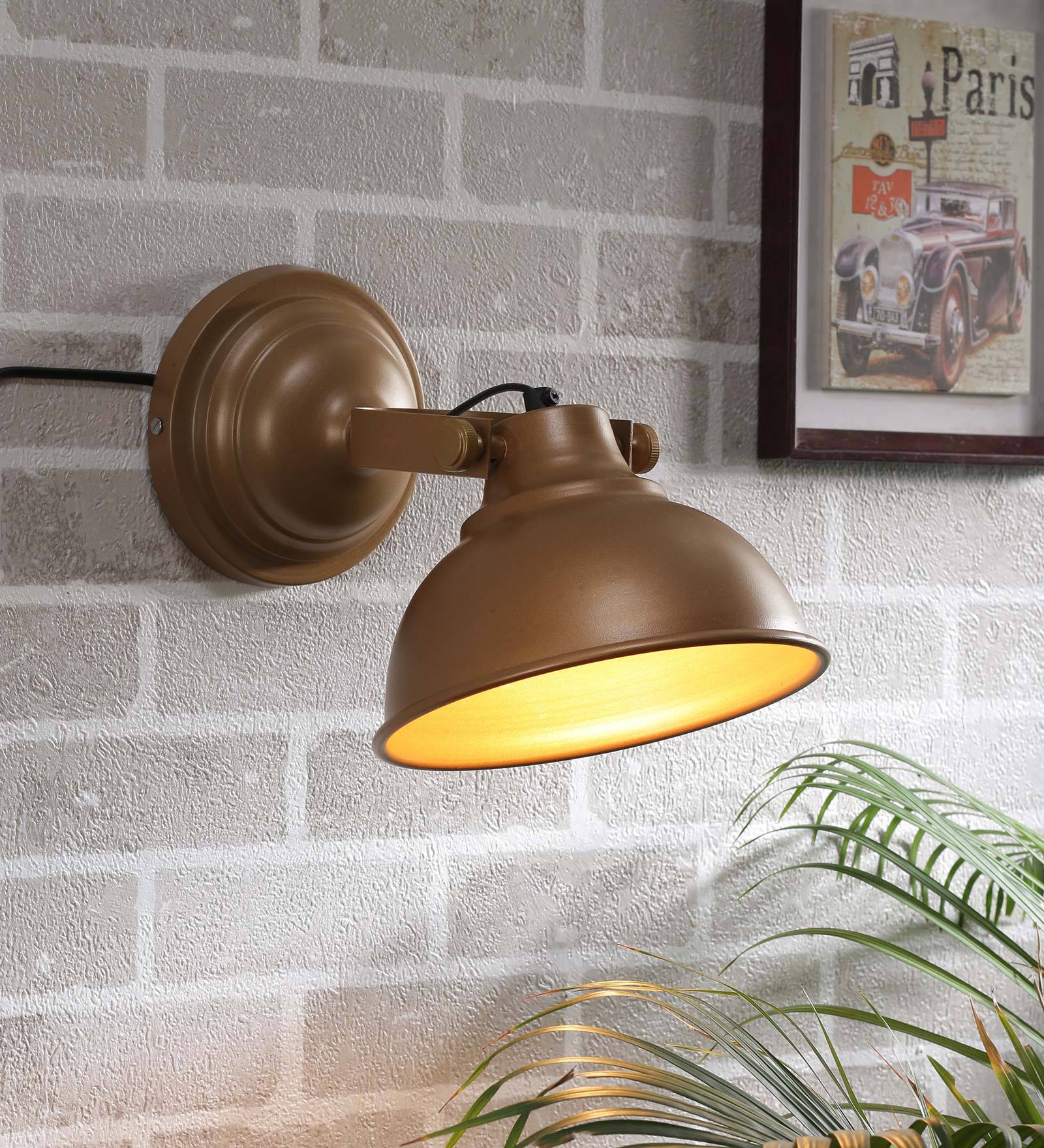 Buy Taguig Brown Metal Wall Lights - Bohemiana By Pepperfry at 16% OFF ...