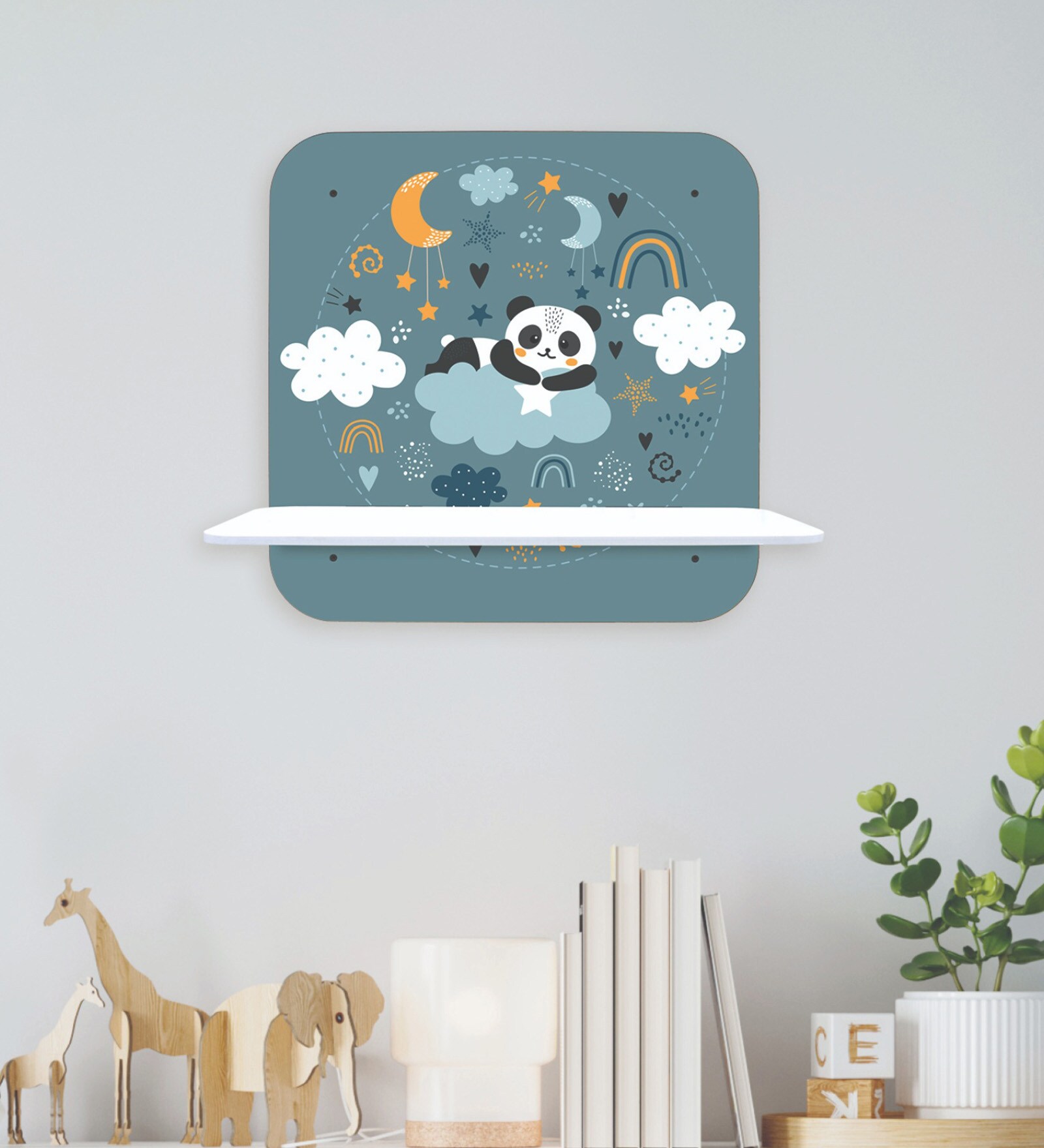 Buy MDF Panda Wall Shelf By Random at 20% OFF by Random | Pepperfry