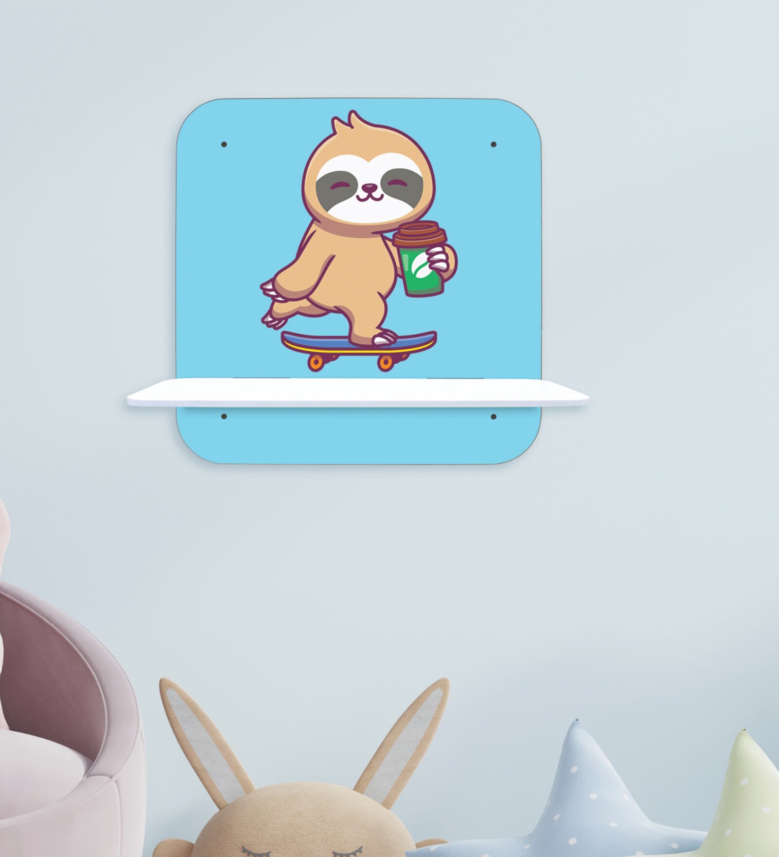 Buy MDF Red Panda Wall Shelf By Random at 12% OFF by Random | Pepperfry