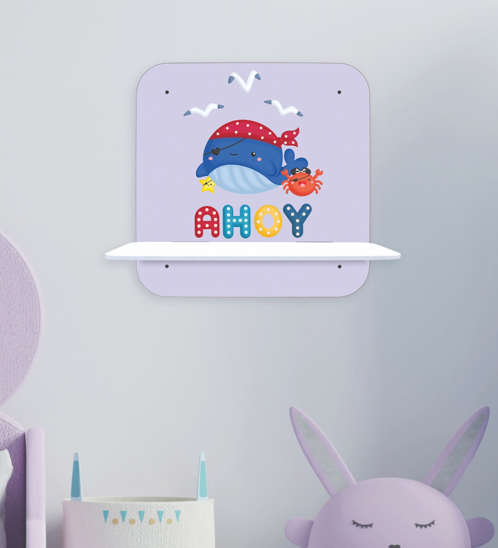 Buy MDF Whale D Wall Shelf at 12% OFF by Random | Pepperfry
