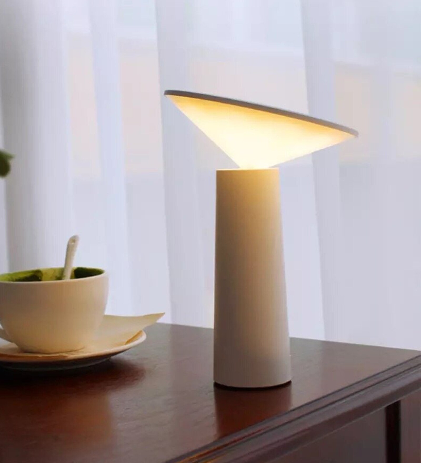 Buy Chiara Led Touch Table Lamp With White Base By Smartway Lighting at ...