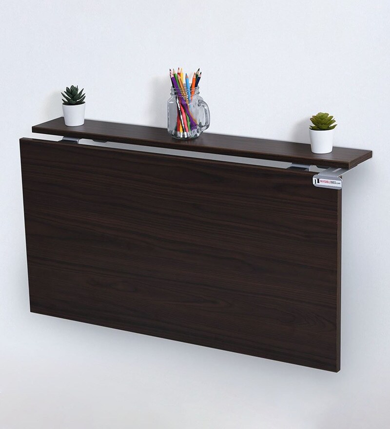 Buy Wall Mounted Height Adjustable Desk in Rich Walnut Colour by ...