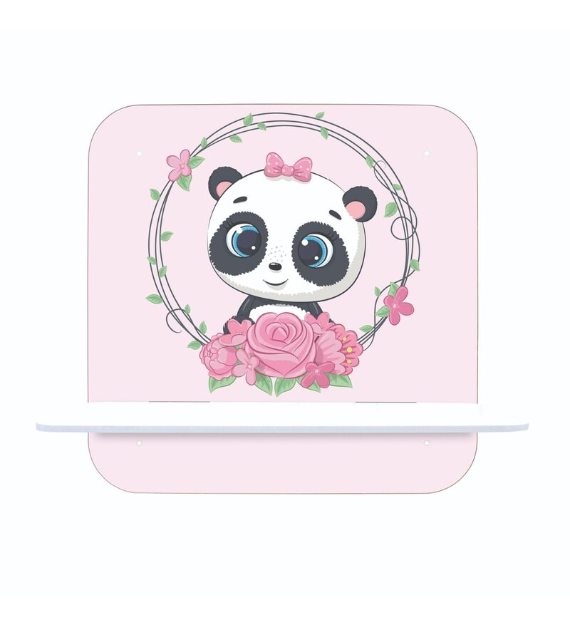 Buy MDF Happy Panda Wall Shelf By Random Online - Fixed Bracket Wall ...
