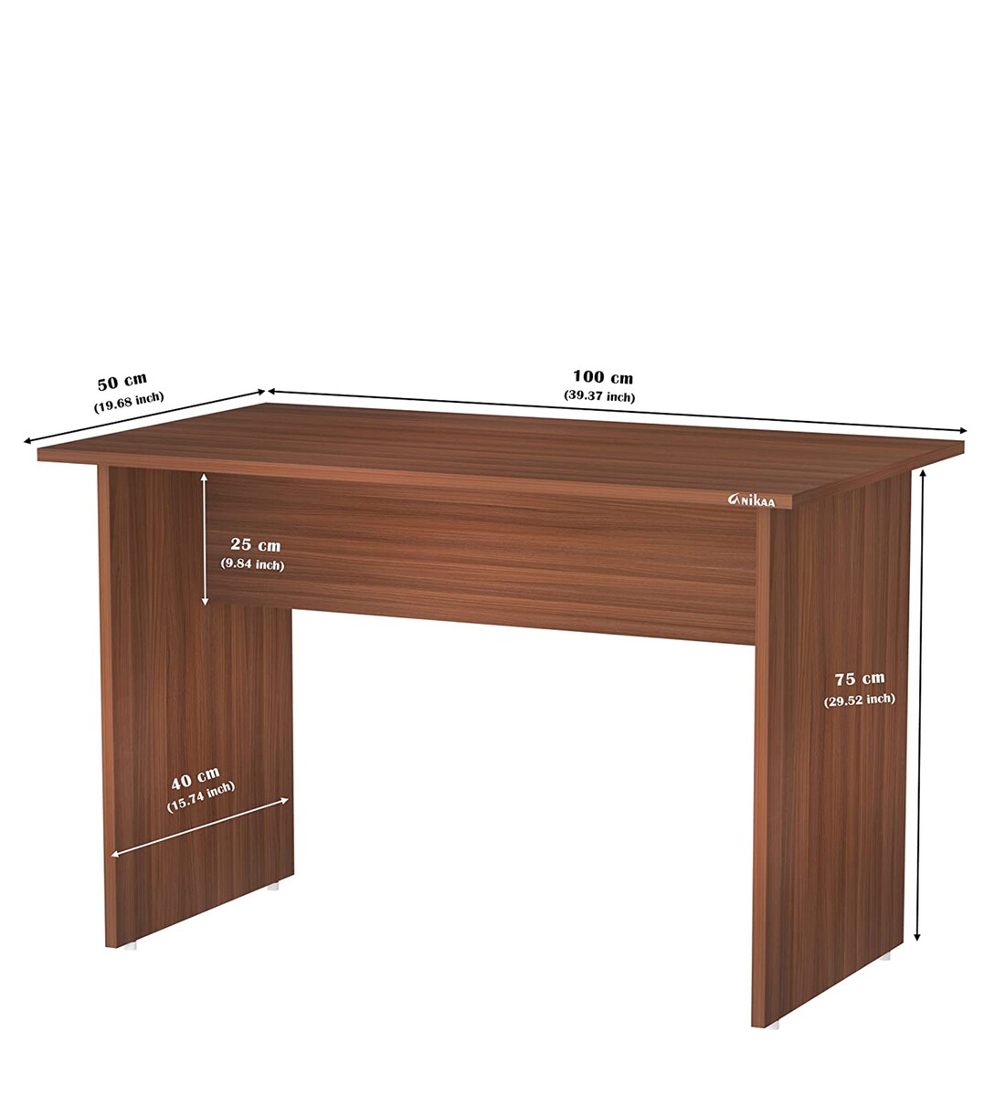 Buy Weston Writing Table in Walnut Finish Online - Modern Writing ...