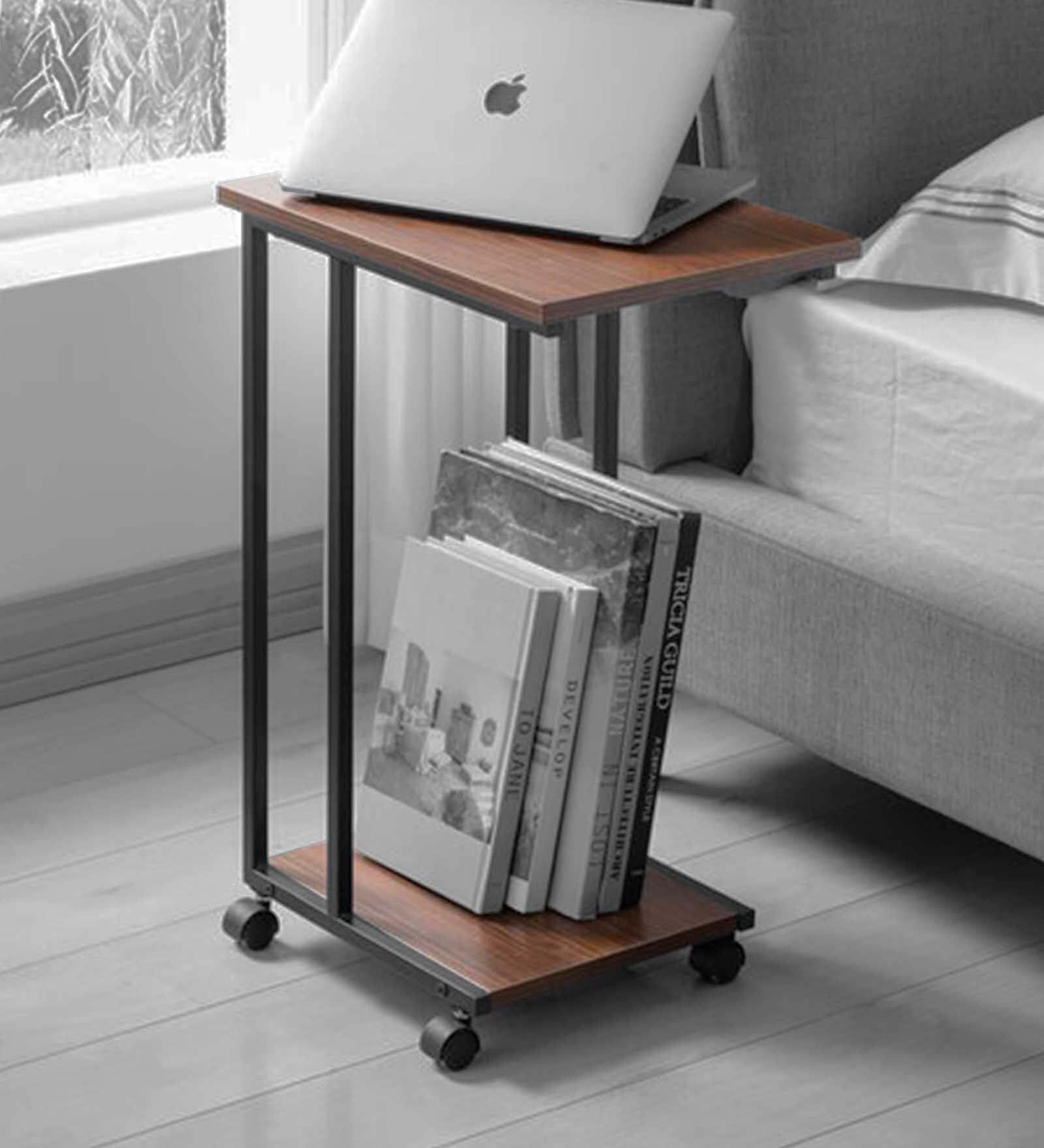 Buy Wenlock Portable Table in Classic Planked Walnut Finish at 50% OFF ...