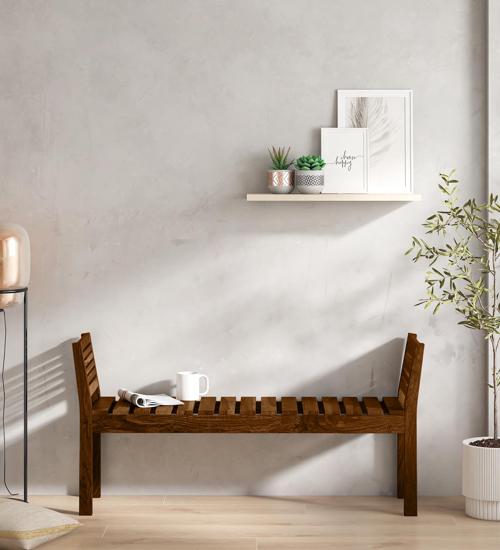 Buy Wertle Sheesham Wood Bench In Provincial Teak Finish at 5% OFF by ...