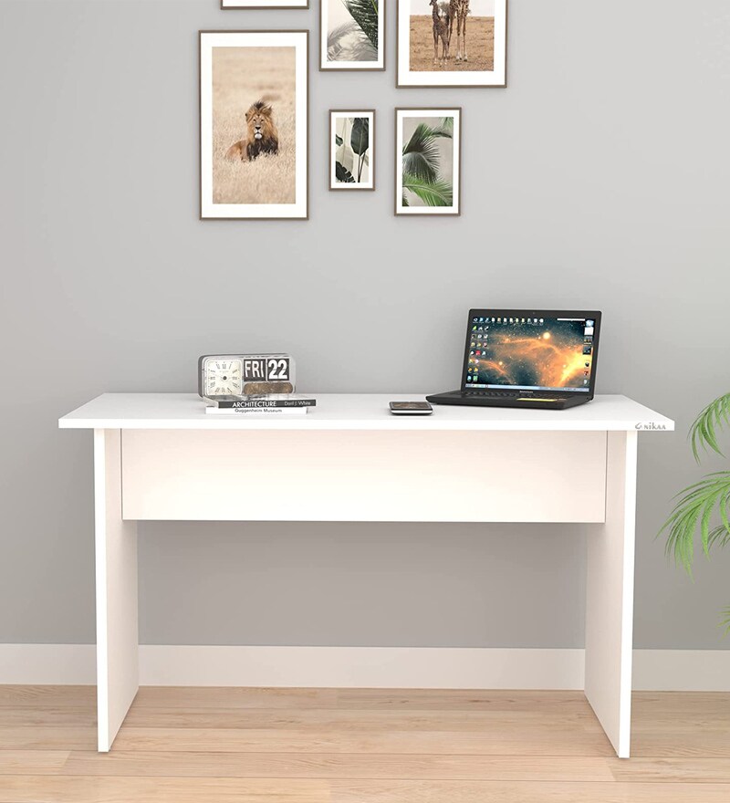 Buy Weston Writing Table in White Finish by Anikaa Online - Modern ...