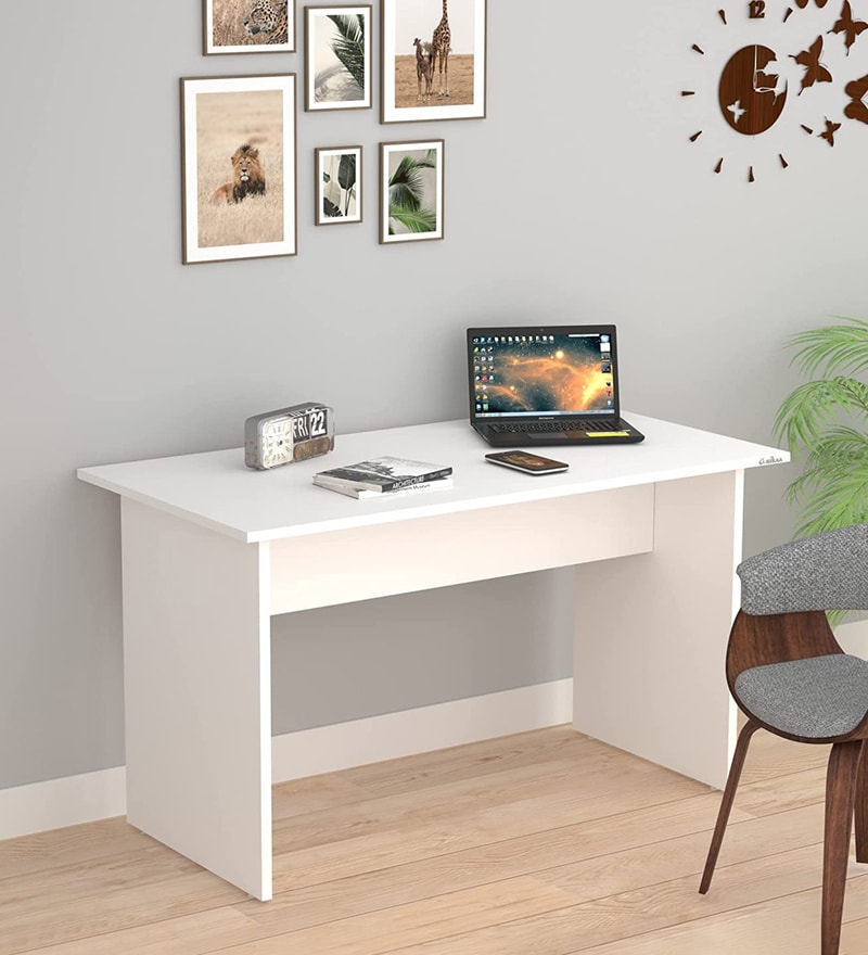 Buy Weston Writing Table in White Finish by Anikaa Online - Modern ...