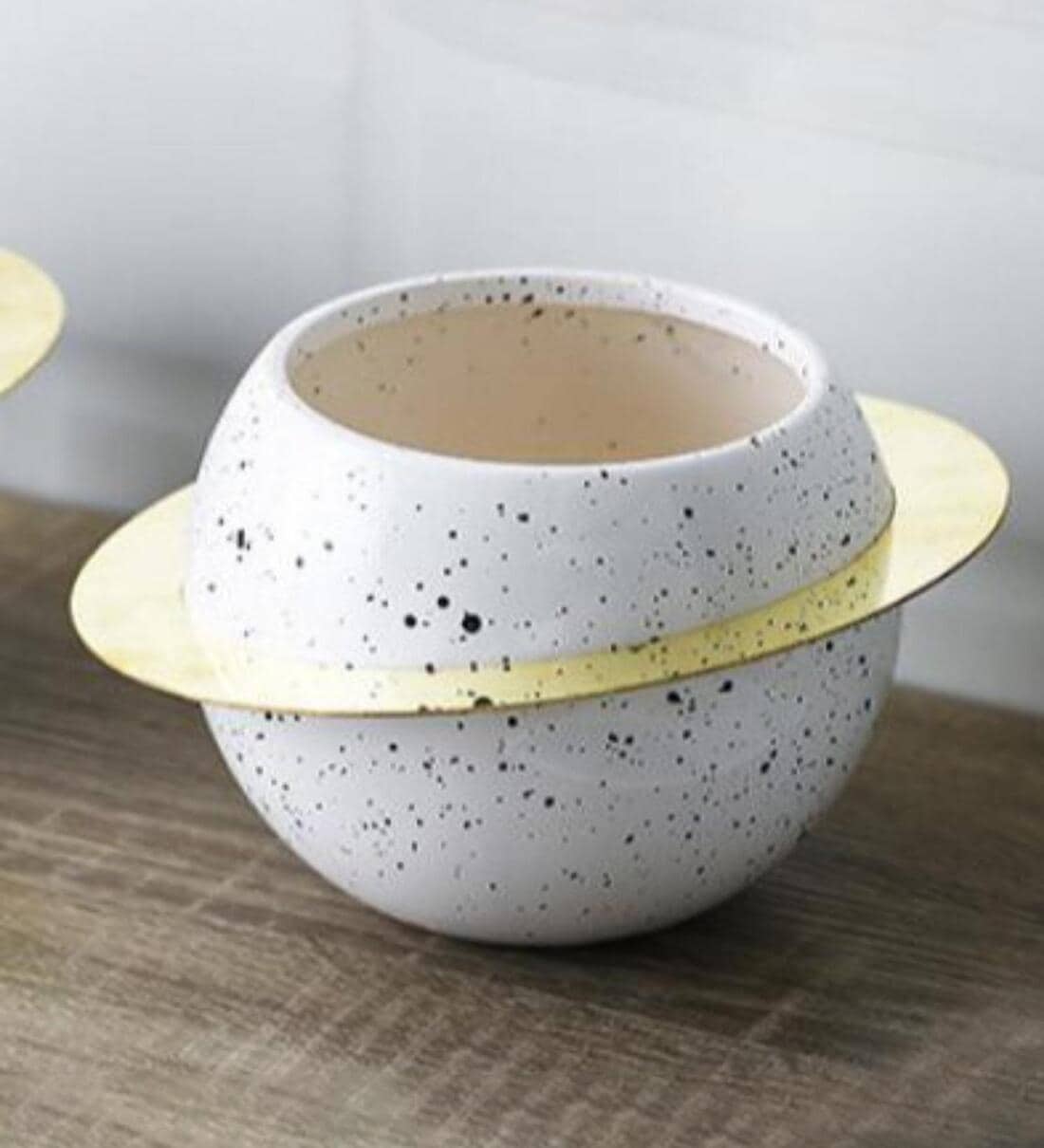 Buy White & Gold Planet Planter Medium at 28% OFF by Nestasia | Pepperfry