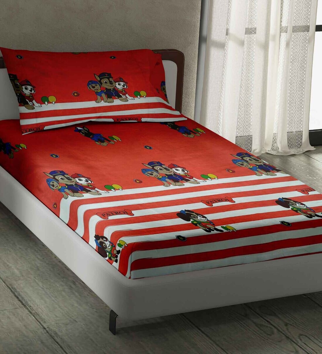 Buy White Abstract 140 Tc Cotton Kids Single With 1 Pillow Cover at 64% OFF by LABHAM | Pepperfry