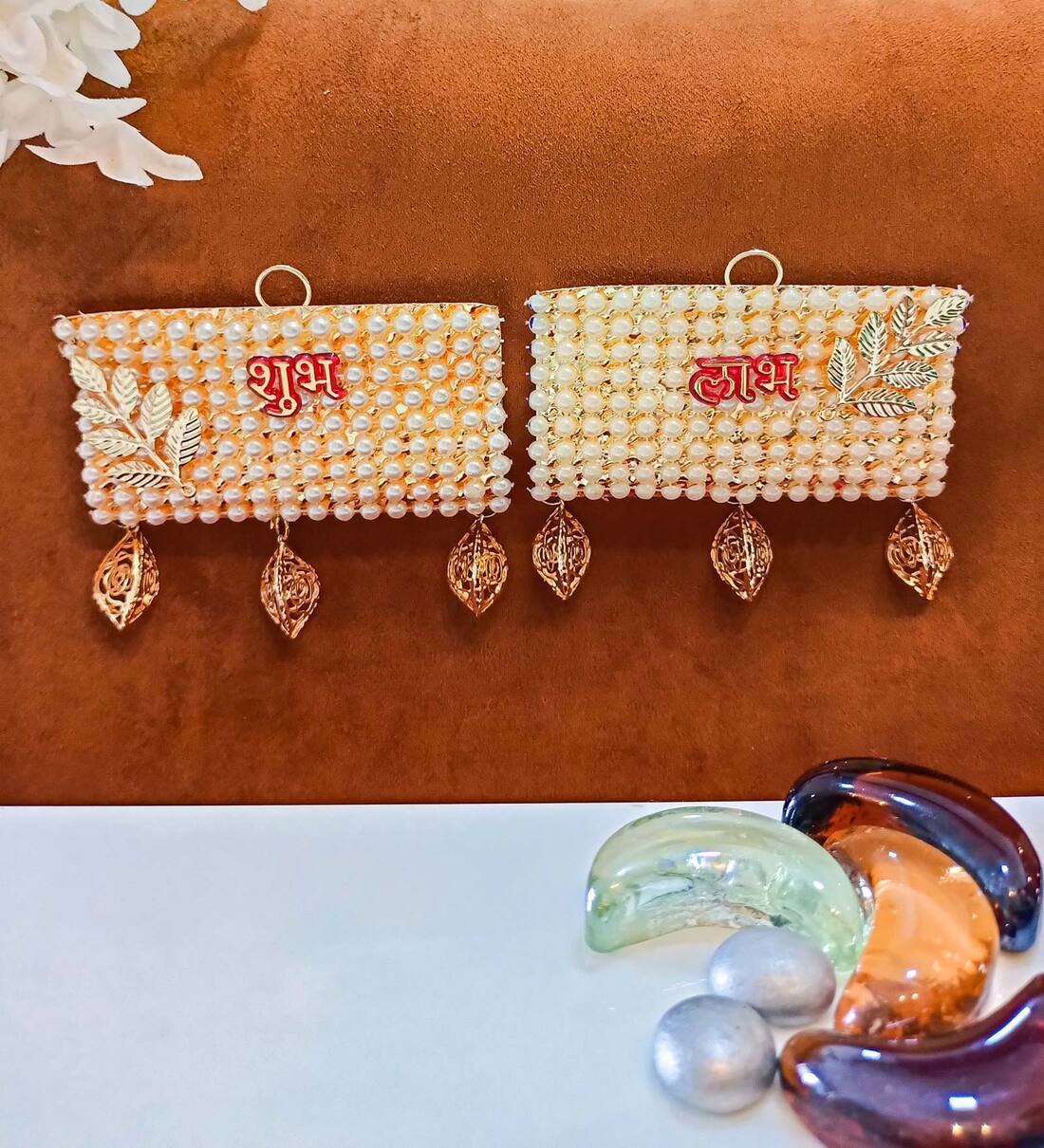 Buy White Acrylic Pearl Shubh Labh Hanging at 13% OFF by Itiha | Pepperfry