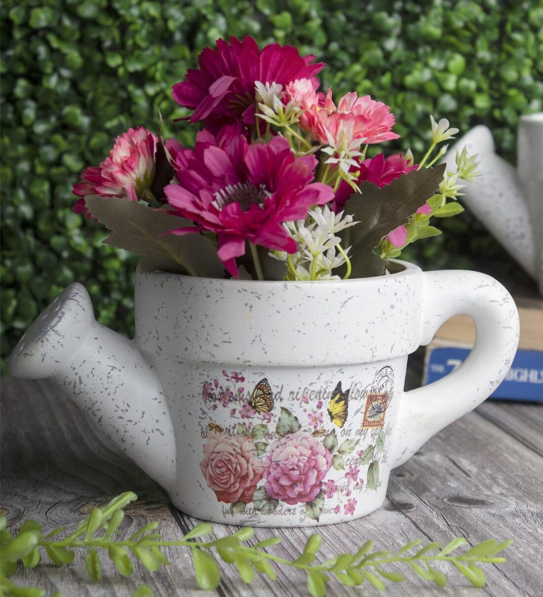 Buy White Ceramic Table Planter By Market 99 at 38% OFF by Market 99 ...