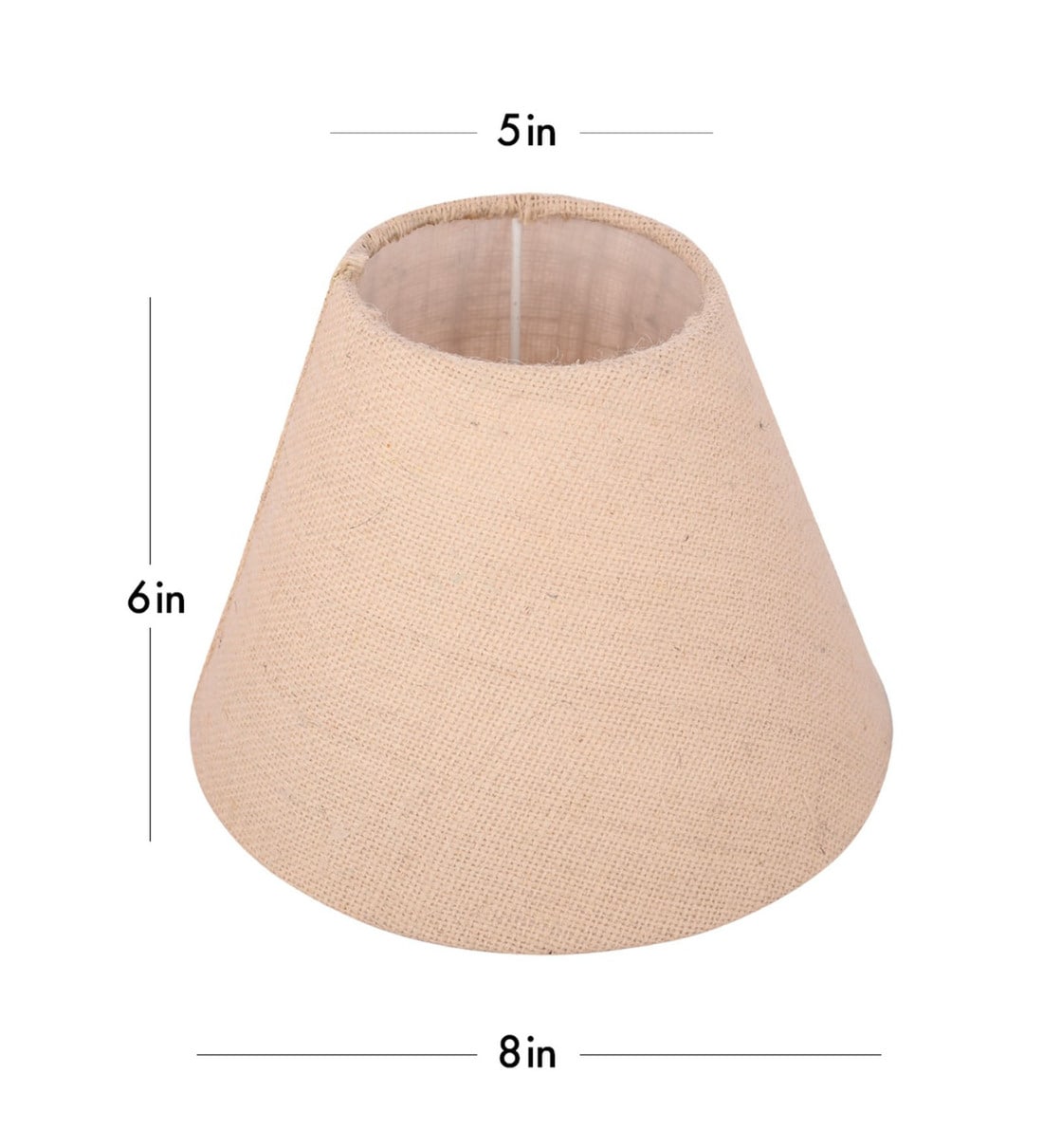 Buy White Color Jute Fabric Taper Shape Table Lamp Shade by Green ...