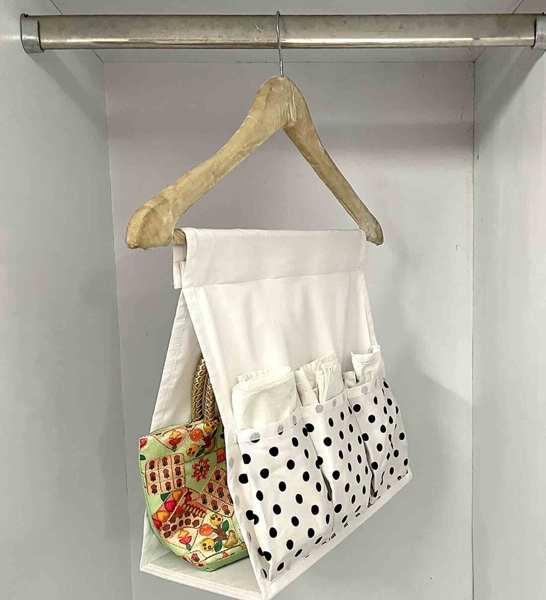 Buy White Cotton Chevron Cloth Organiser by My Gift Booth at 70% OFF by ...