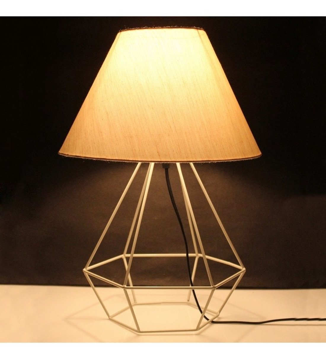 Buy White Fabric Table Lamp by Tezerac at 4% OFF by Tezerac | Pepperfry