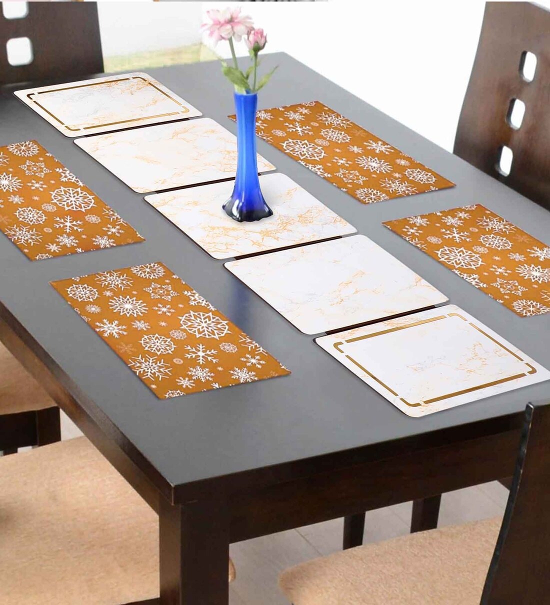 Buy White Gold Lined Multicolor (35 X 11.5) MDF Wood Table Runner at 35 ...