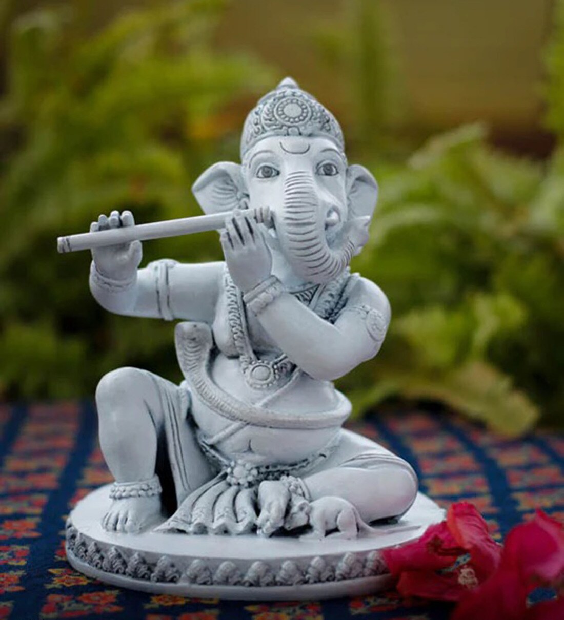 Buy White Marble Lord Ganesha Religious Idol By Yellow Verandah at 33% ...
