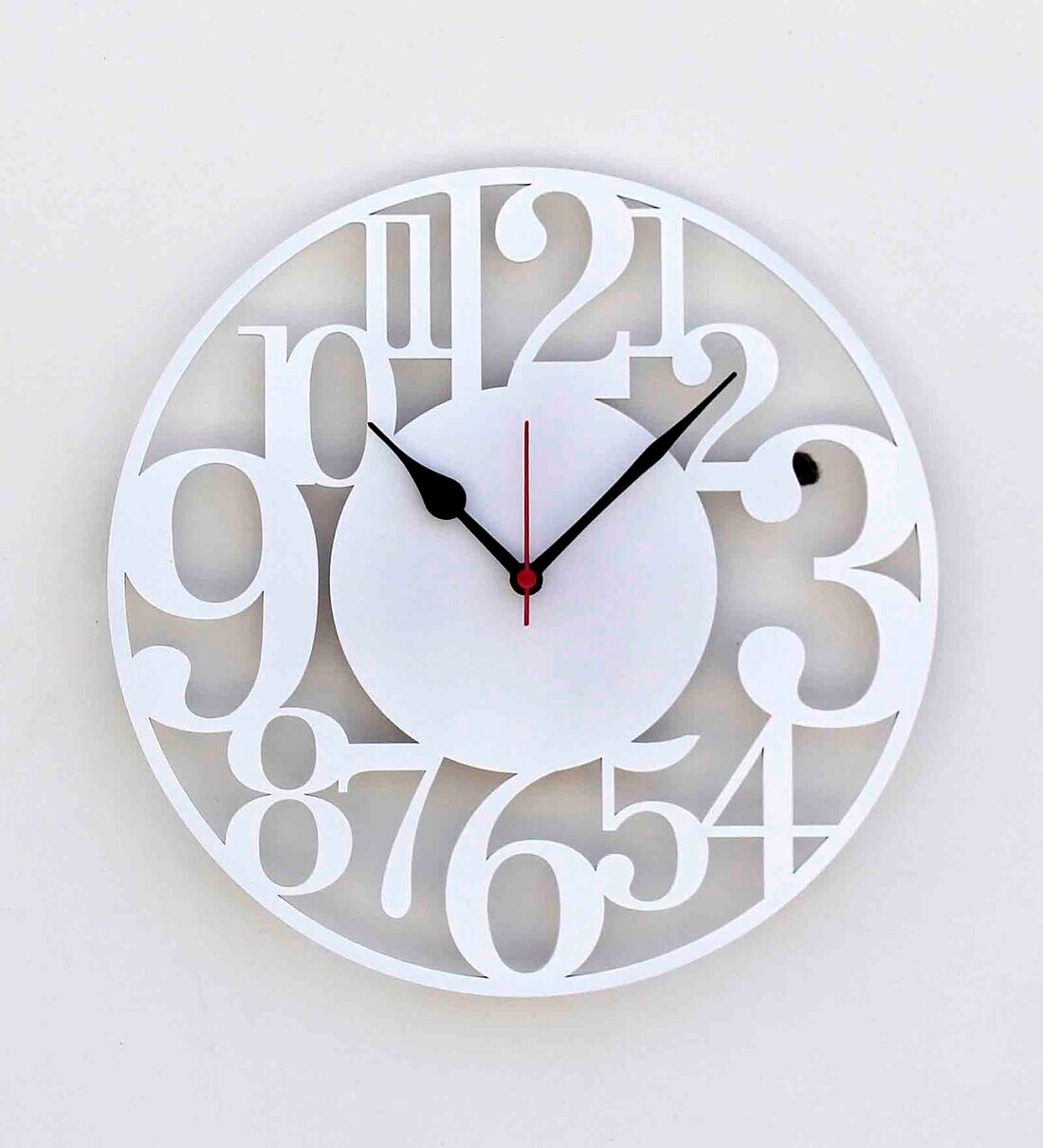Buy White MDF 12in Wall Clock By Craftter Online - Modern Wall Clocks ...
