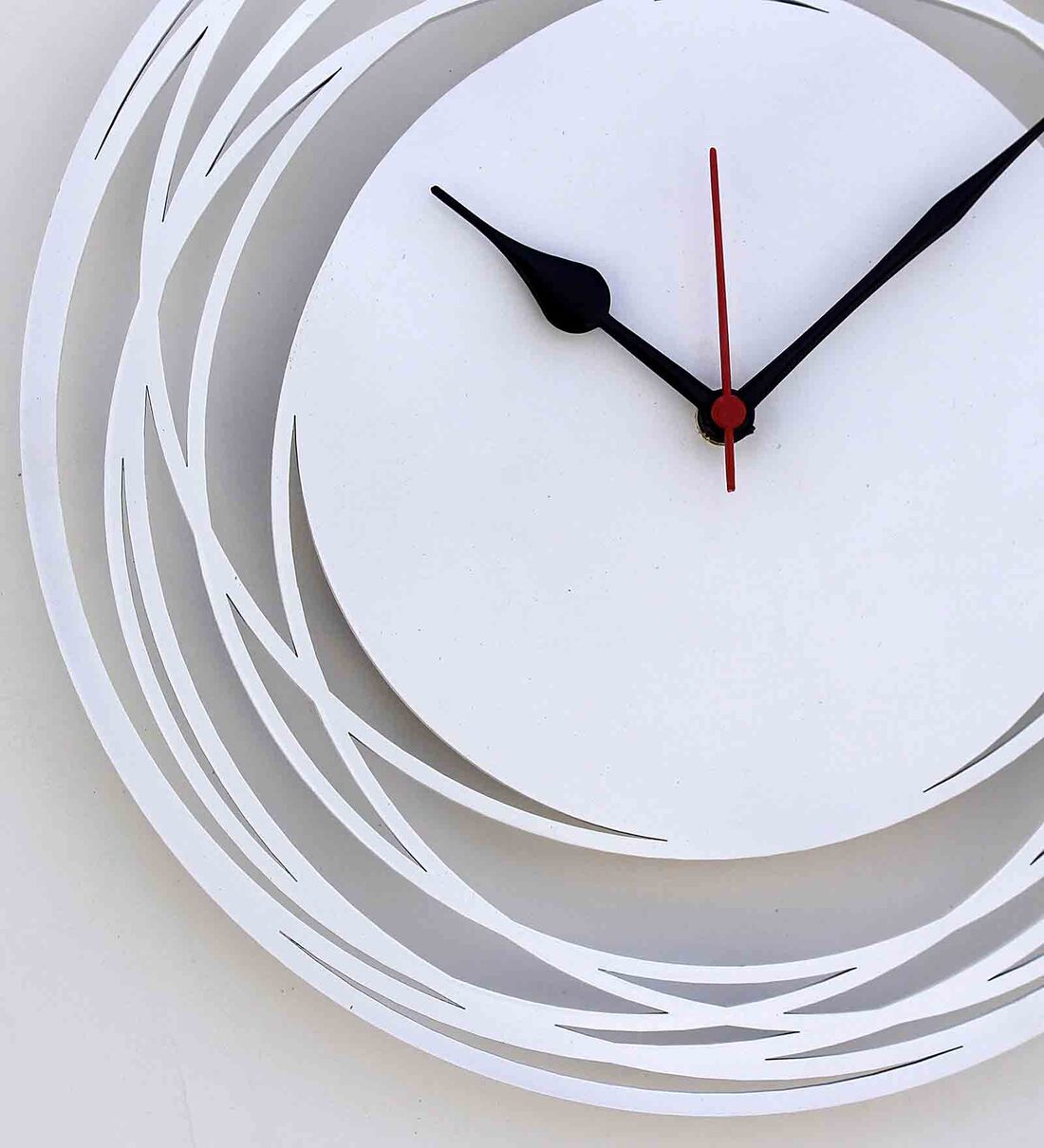Buy White MDF 12in Wall Clock By Craftter Online - Modern Wall Clocks ...