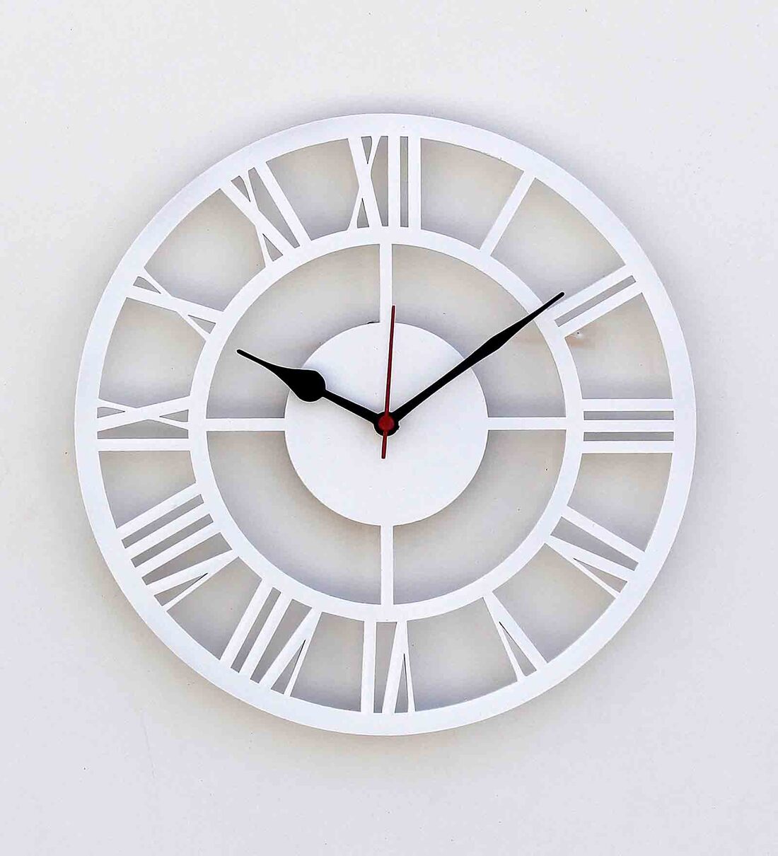 Buy White MDF 12in Wall Clock By Craftter Online - Modern Wall Clocks ...