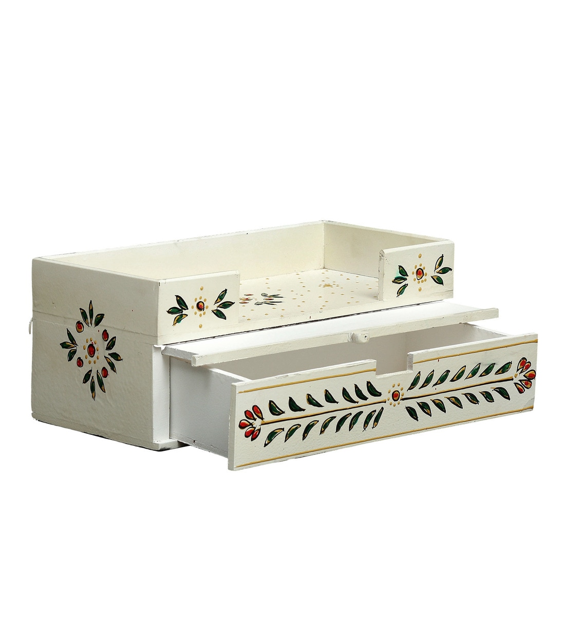 Buy White Pine Wood Pooja Mandir Without Door By D Dass Online - Pooja ...