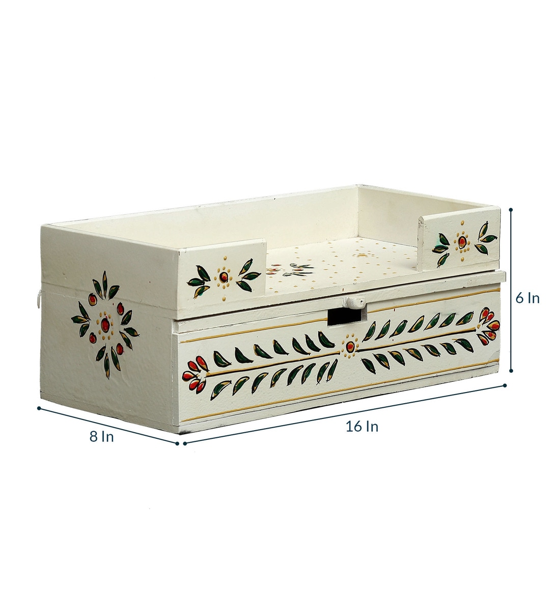 Buy White Pine Wood Pooja Mandir Without Door By D Dass Online - Pooja ...