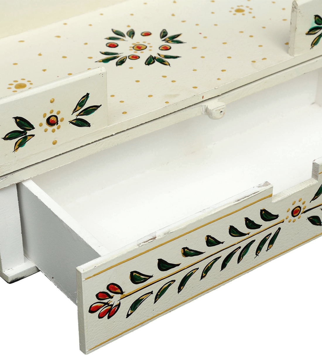 Buy White Pine Wood Pooja Mandir Without Door By D Dass Online - Pooja ...