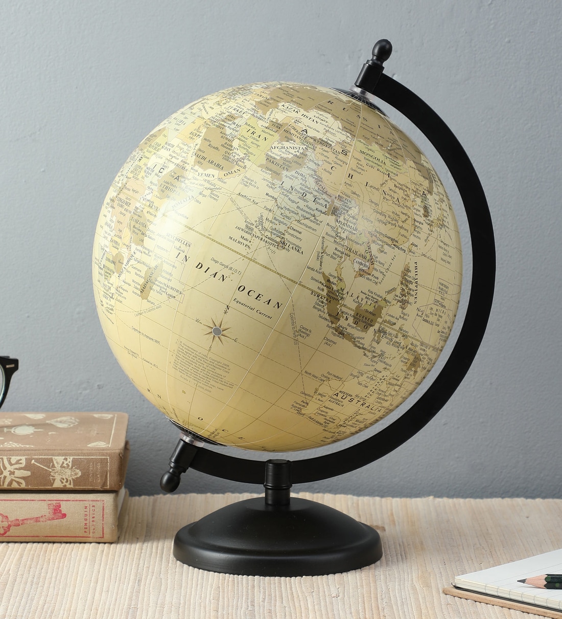 Buy White Plastic Geographical Map Table Globe by Imli Street at 25% ...
