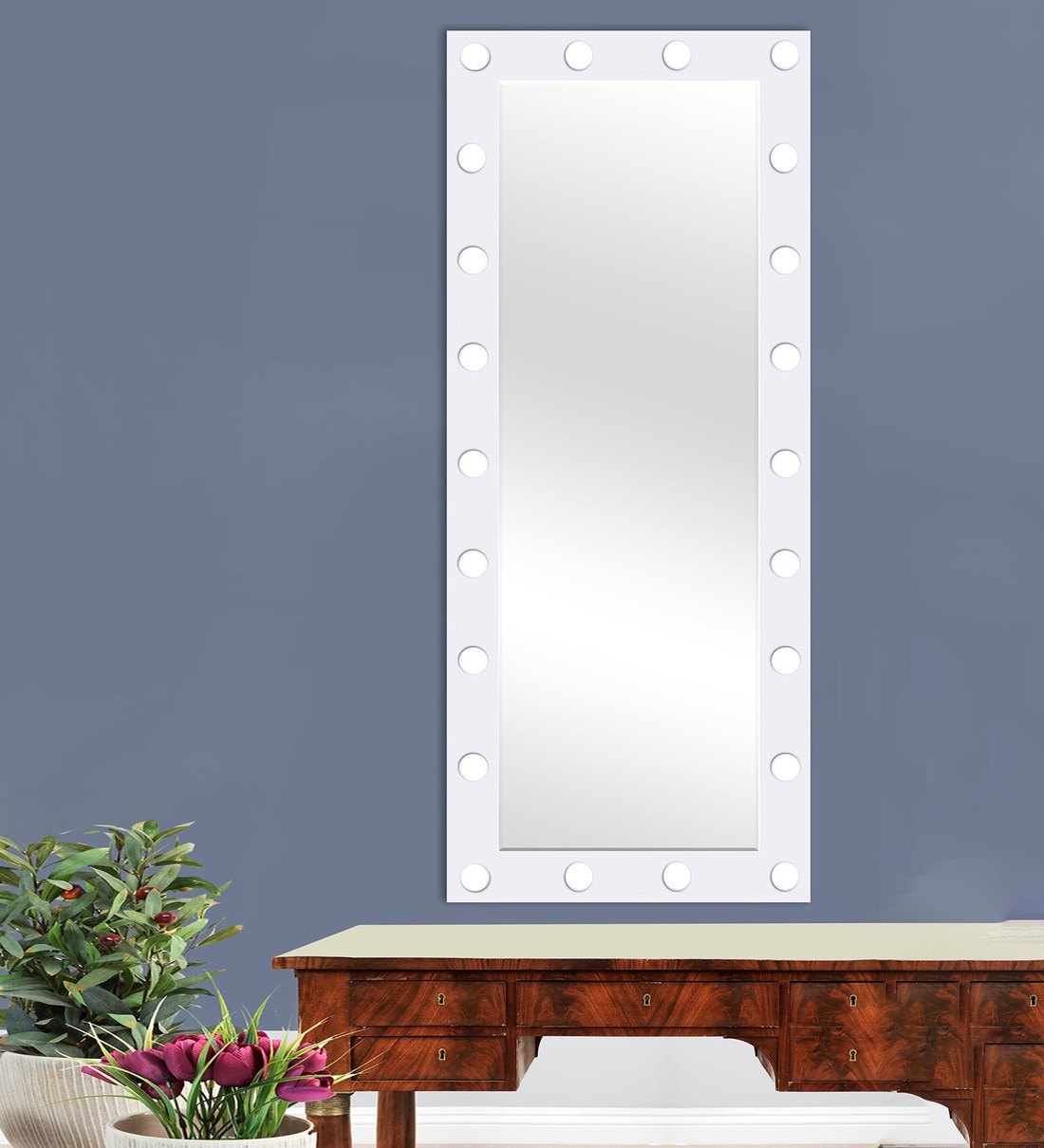 Buy PVC Full Length Mirror in White colour by Elegant Arts And Frames ...