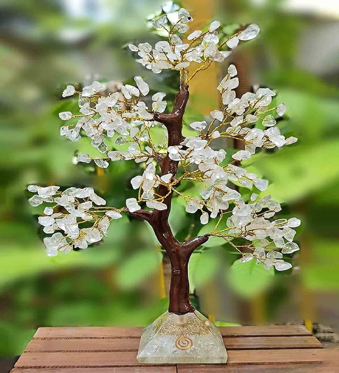 Buy White Quartz Stone Fortune Tree Showpiece at 25% OFF by Muren ...